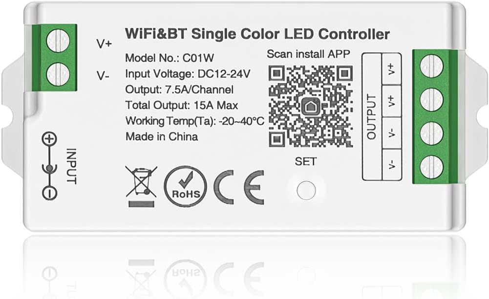 Single Color LED Controller BTF-C01W (Can connect up to 8 sheets per ...